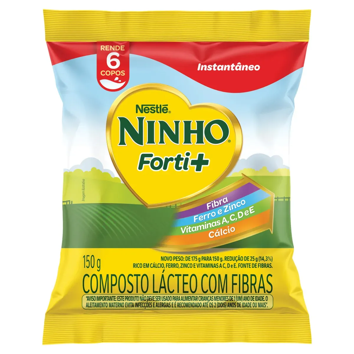 COMP LACTEA NESTLE NINHO FIBRAS 150G - Super Tem