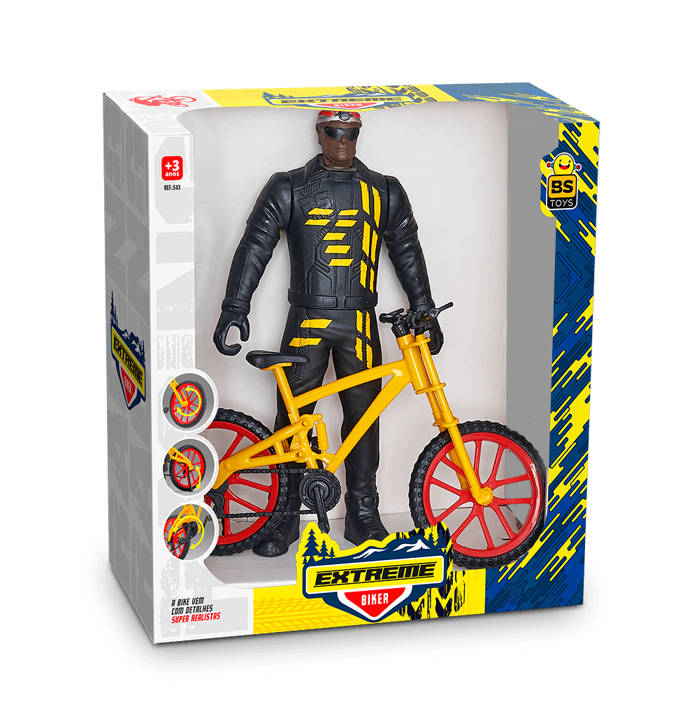 BONECO EXTREME BIKER BS TOYS - Super Tem