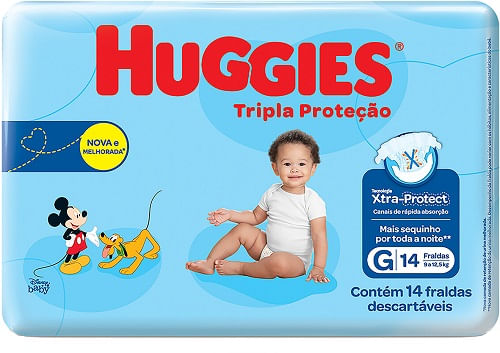 FRALDA HUGGIES TRIPLA JUMBINHO G C/14 - Super Tem