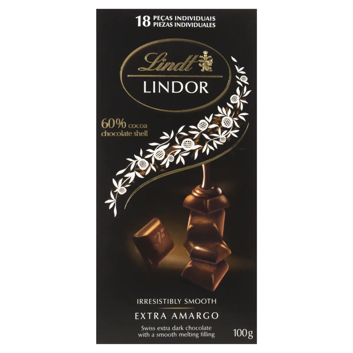 CHOC LINDT LINDOR SINGLES DARK 60% 100G - Super Tem