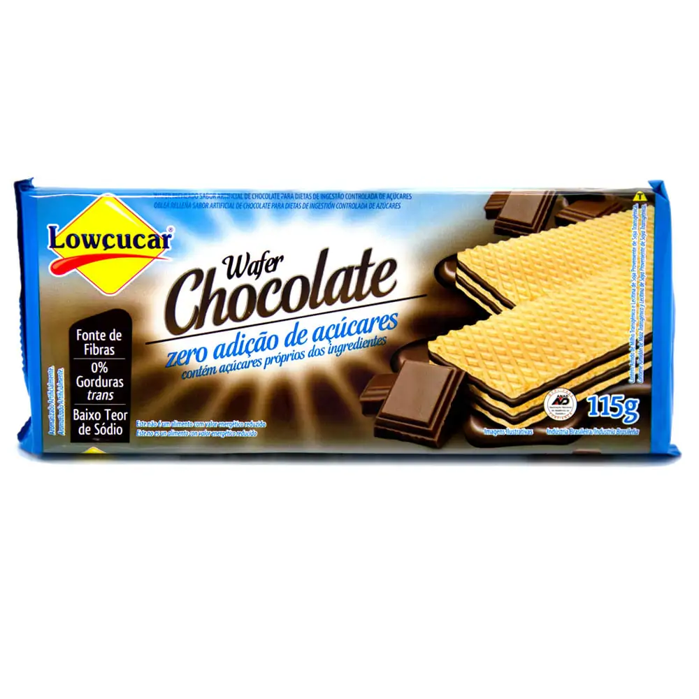 BISC LOWCUCAR WAFER CHOCOLATE 115G - Super Tem