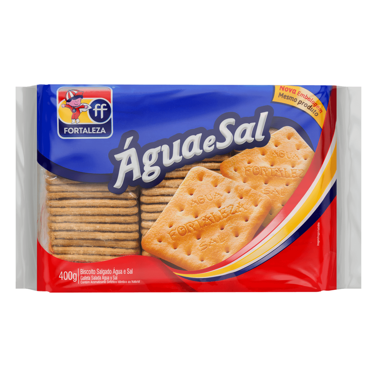 BISC FORTALEZA AGUA E SAL 350G - Super Tem