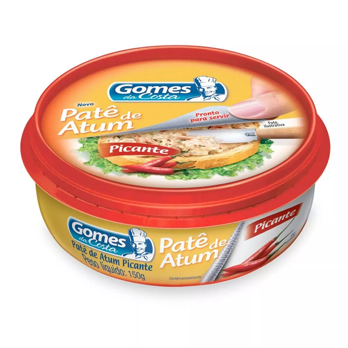 PATE ATUM GOMES DA COSTA PICANTE 150G - Super Tem