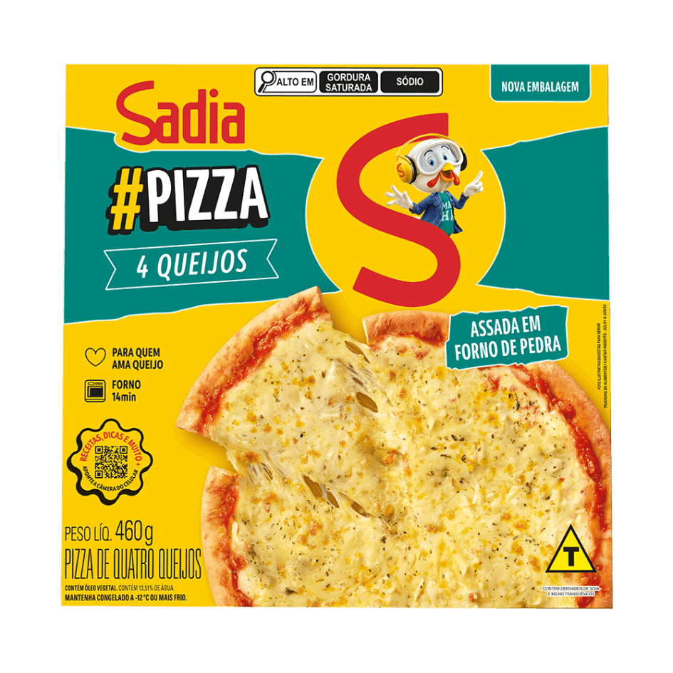 PIZZA SADIA 4 QUEIJOS 460G - Super Tem