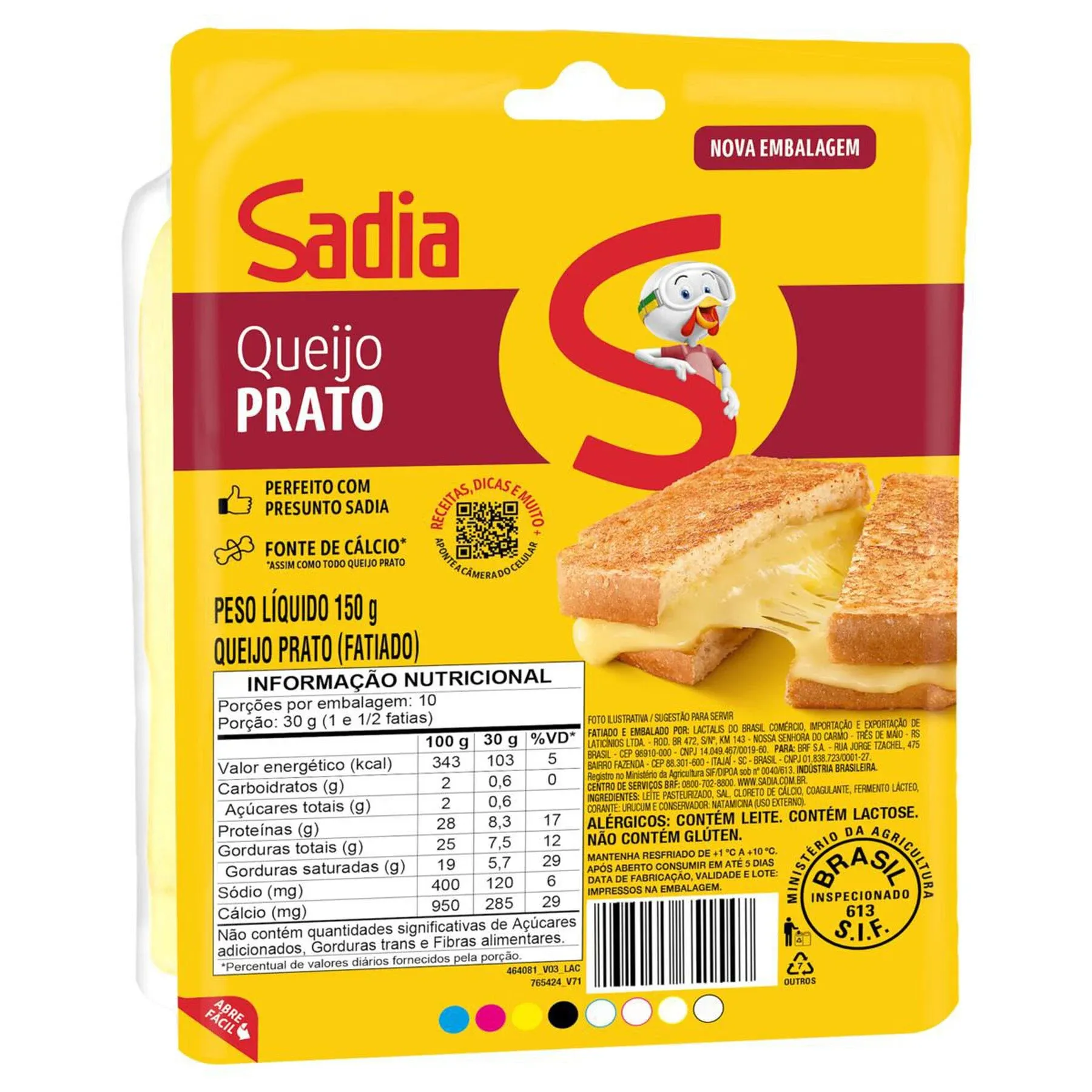 QUEIJO PRATO SADIA FATIADO 150G - Super Tem